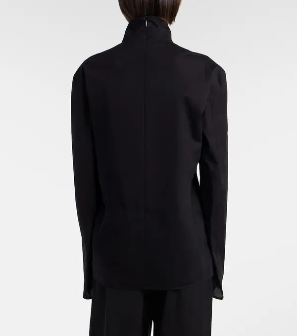 Gucci Cotton-blend Poplin Turtleneck Top