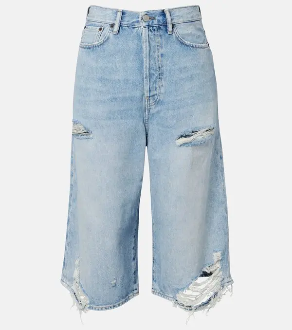 Acne Studios Distressed Denim Bermuda Shorts