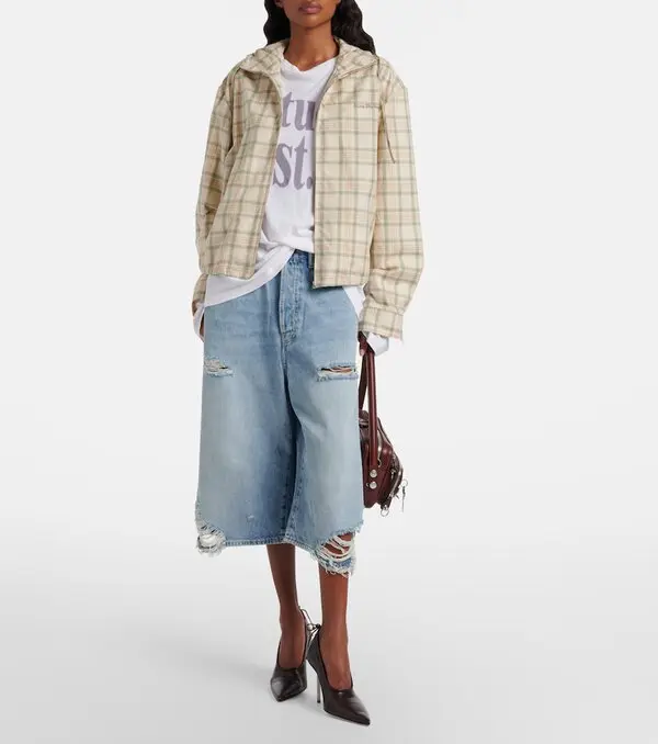 Acne Studios Distressed Denim Bermuda Shorts