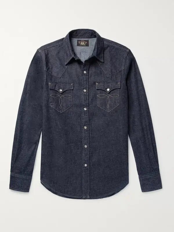 Ralph Lauren Slim-fit Denim Western Shirt - Blue