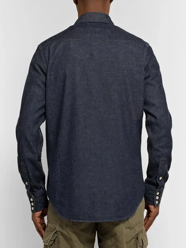 Ralph Lauren Slim-fit Denim Western Shirt - Blue