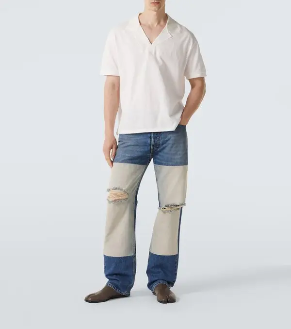 MAISON MARGIELA Distressed Straight Leg Jeans