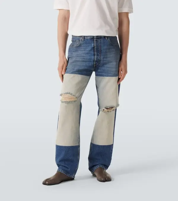 MAISON MARGIELA Distressed Straight Leg Jeans