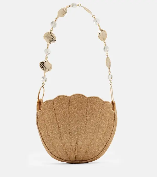 Oseree Lumière Embellished Clutch - Gold