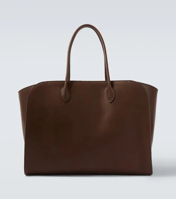 THE ROW Marlo 17 Leather Tote Bag - Brown