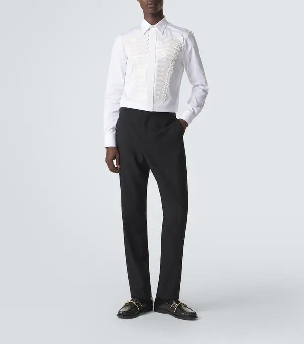 Alexander McQueen Wishbone Leather Loafers