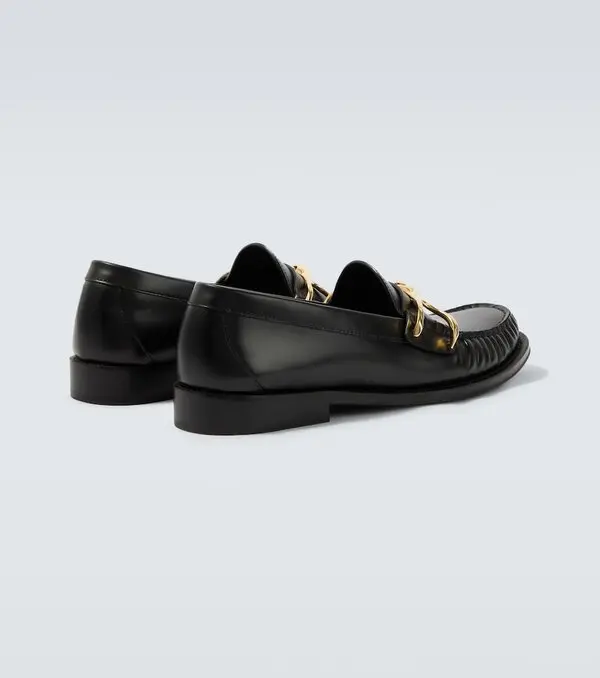 Alexander McQueen Wishbone Leather Loafers