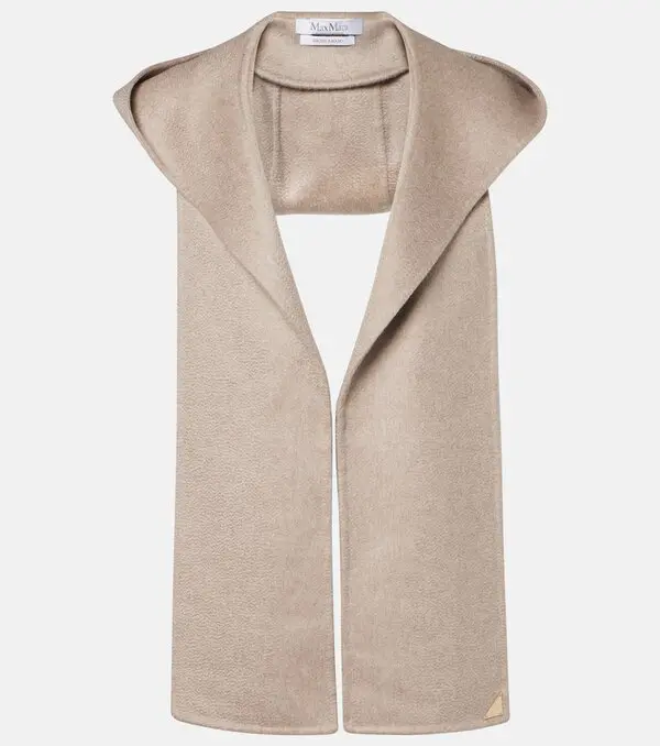 Max Mara Hooded Cashmere Scarf - Grey