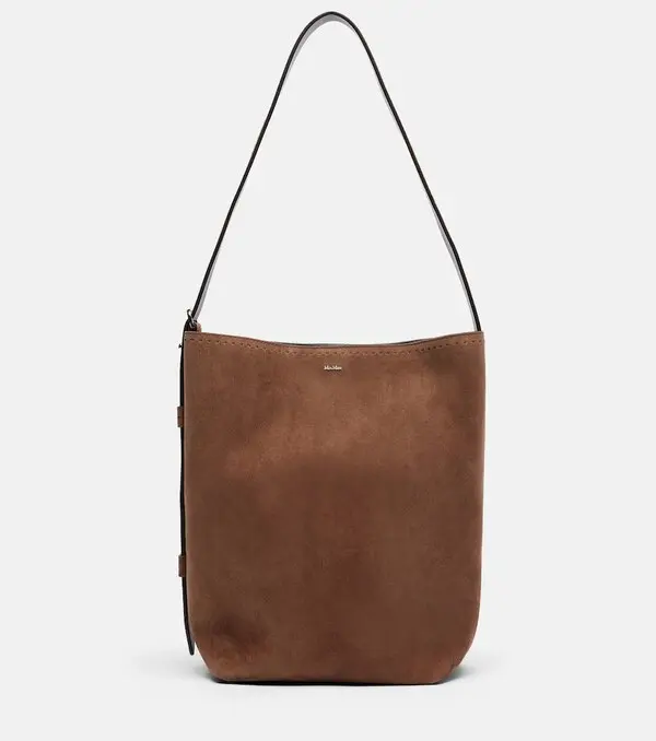 Max Mara Medium Suede Bucket Bag