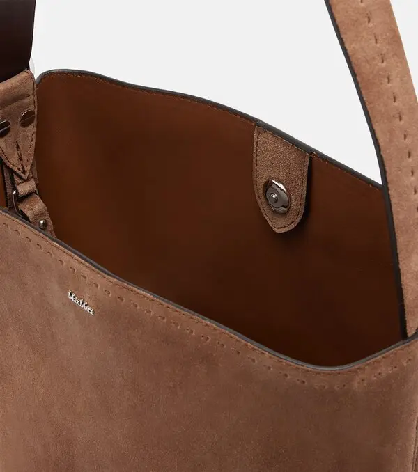 Max Mara Medium Suede Bucket Bag