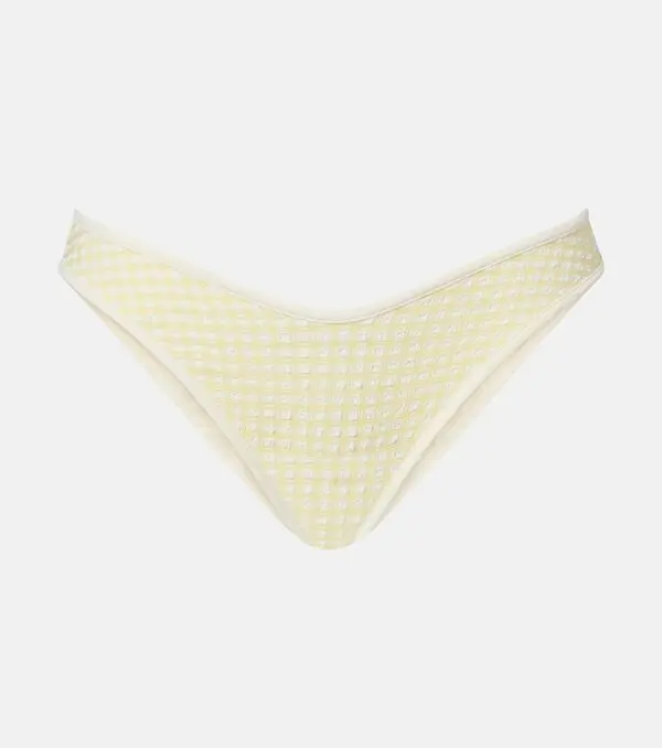 MONTCE Polly Gingham Bikini Bottoms - Yellow