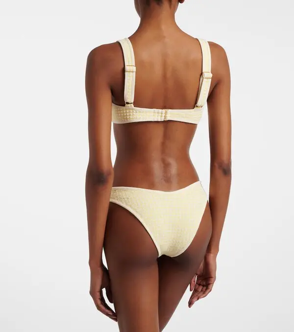 MONTCE Polly Gingham Bikini Bottoms - Yellow