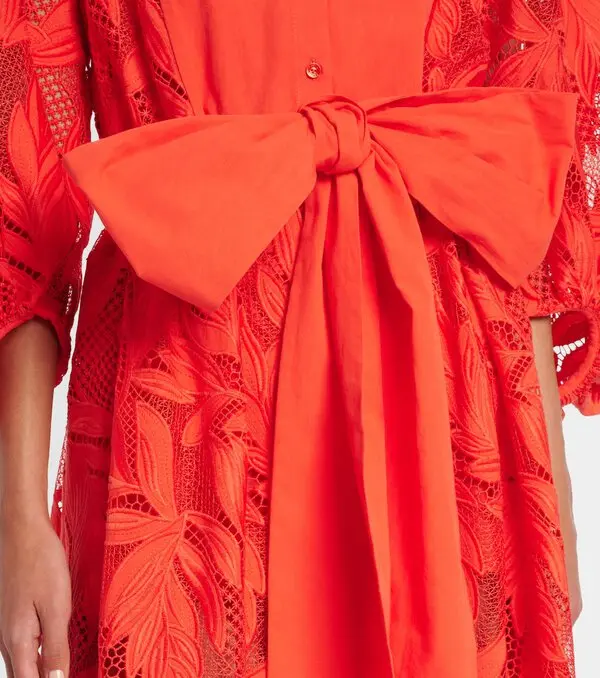Erdem Embroidered Mesh Midi Dress