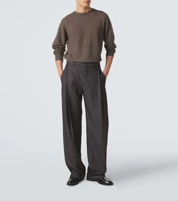 Giorgio Armani Virgin Wool Crewneck Sweater