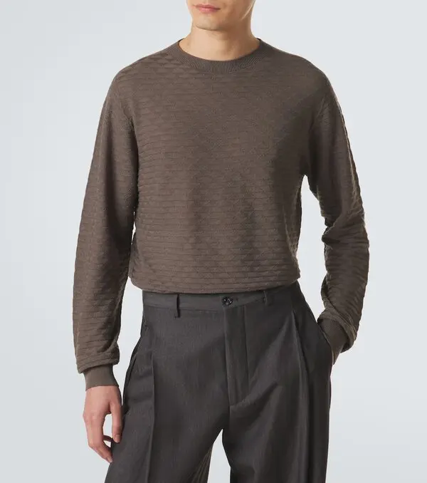 Giorgio Armani Virgin Wool Crewneck Sweater