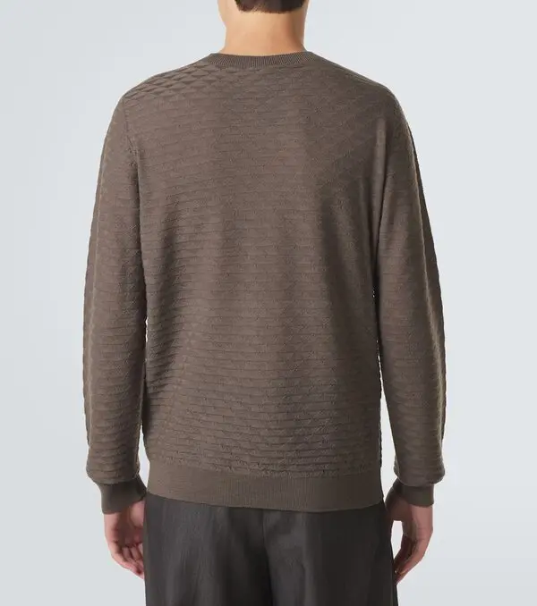 Giorgio Armani Virgin Wool Crewneck Sweater