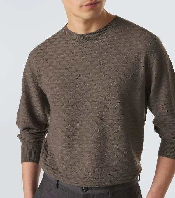 Giorgio Armani Virgin Wool Crewneck Sweater