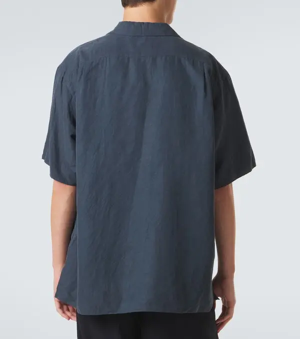 A.PRESSE Vintage Silk And Linen Shirt - Blue