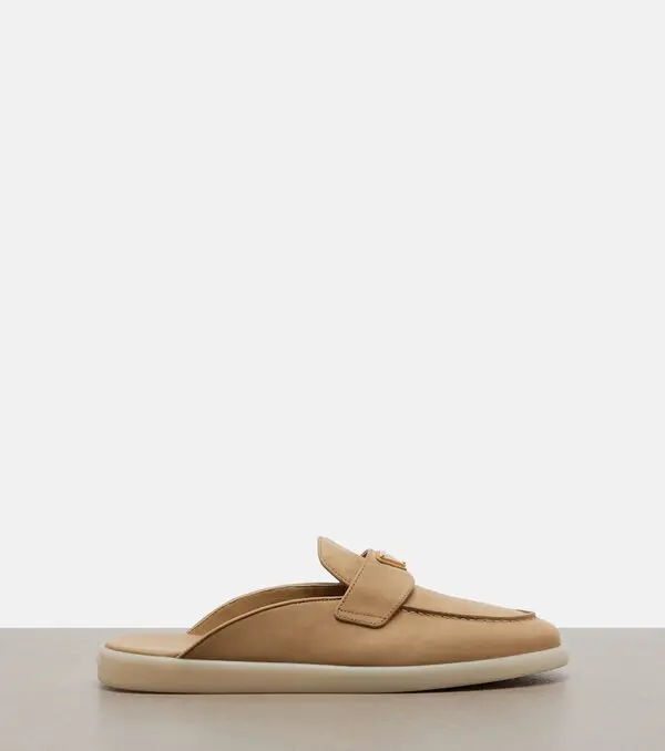 Prada Suede Almond Toe Mules