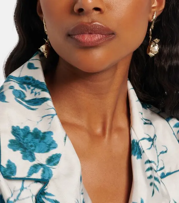 Erdem Embellished Drop Earrings