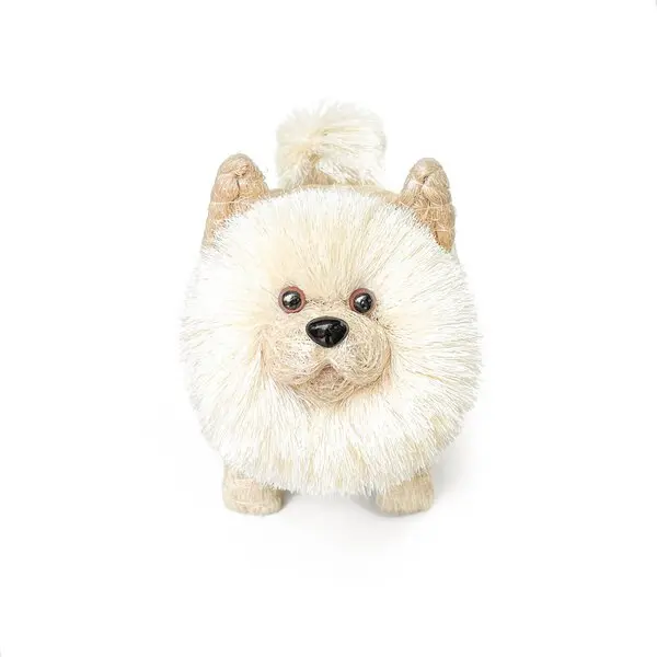YUMI WEAVES Pomeranian Plant Pot And Desk Organiser - White