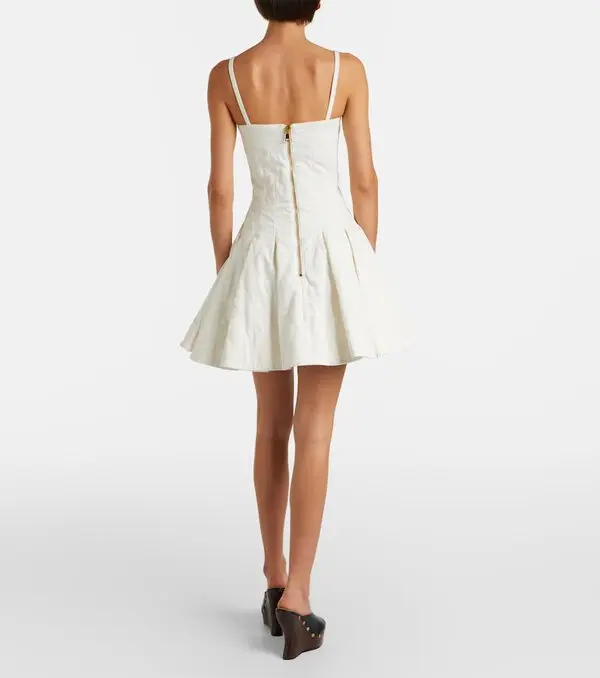 Balmain Denim Minidress - White