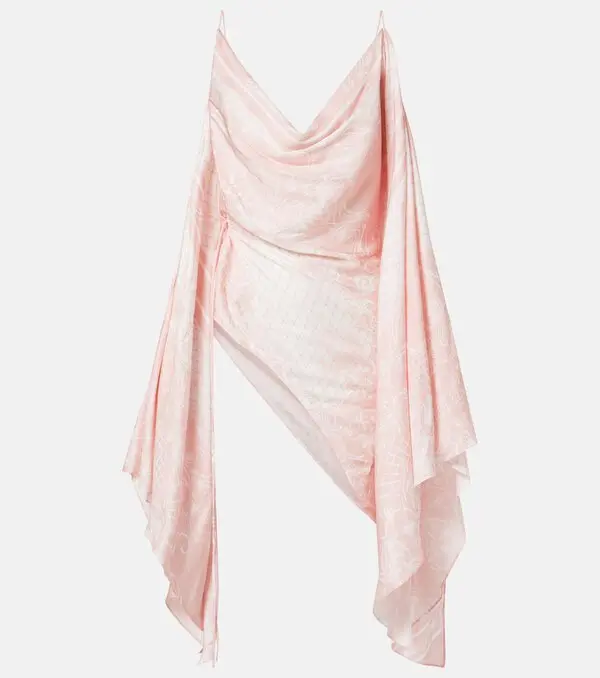 Balmain Printed Asymmetrical Top
