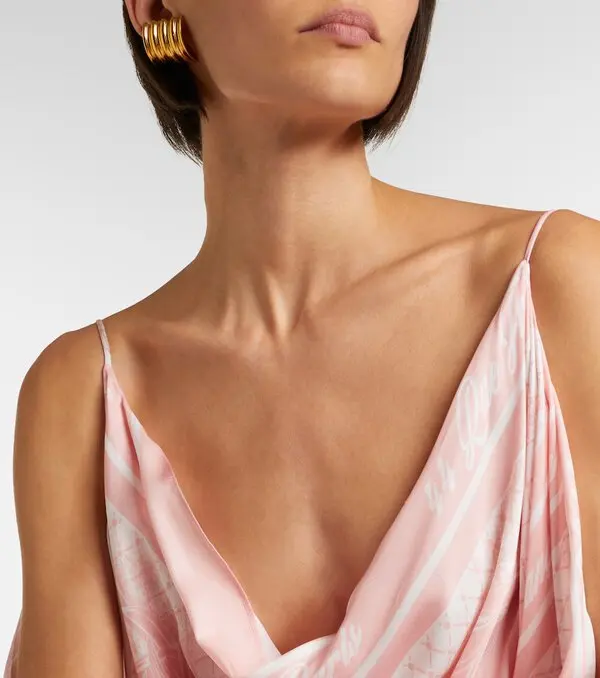 Balmain Printed Asymmetrical Top