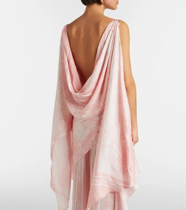 Balmain Printed Asymmetrical Top