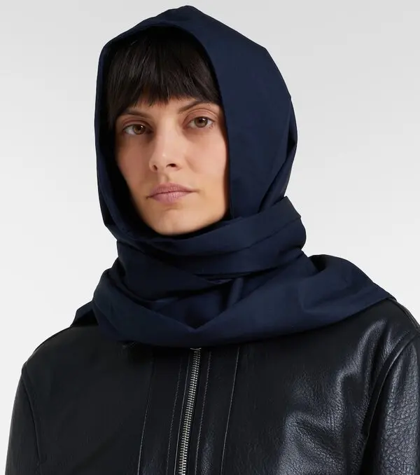Nour Hammour Cotton-blend Canvas Hood