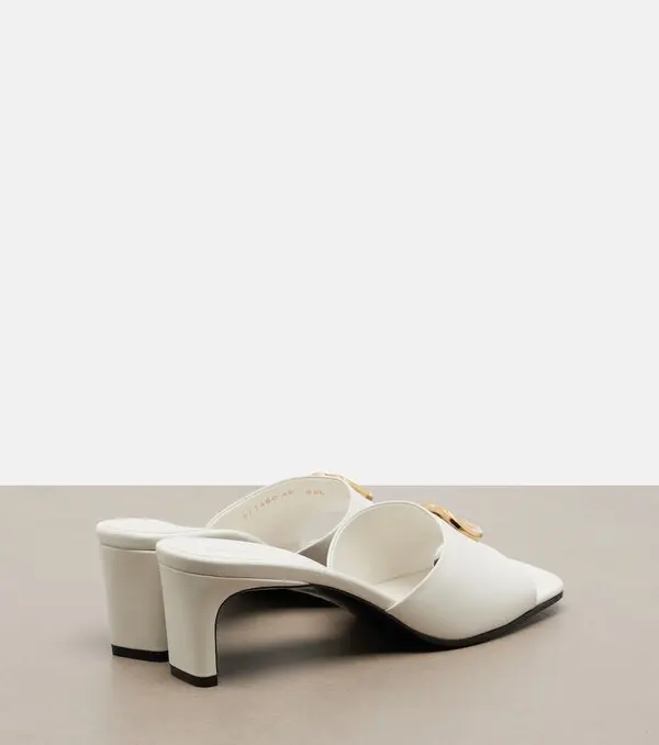 Gucci Double G Leather Mules