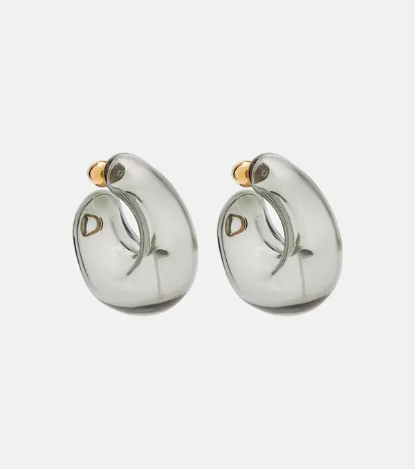 Alaïa Bubble Hoop Earrings In Glass - Grey