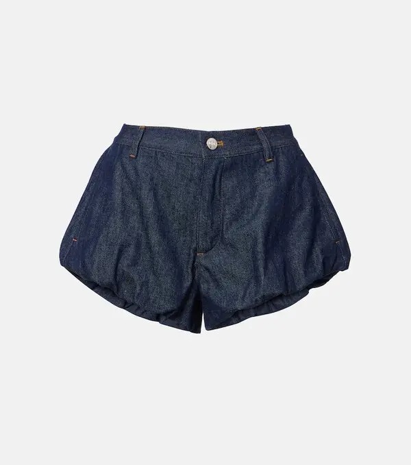 FRAME The Shell Denim Shorts - Blue
