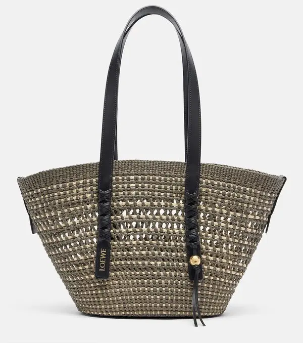 Loewe Braid Medium Basket Bag - Green