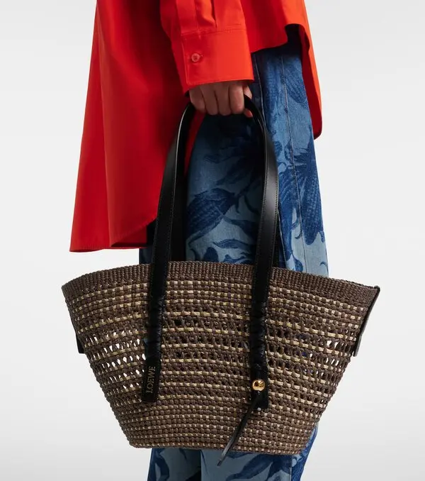 Loewe Braid Medium Basket Bag - Green