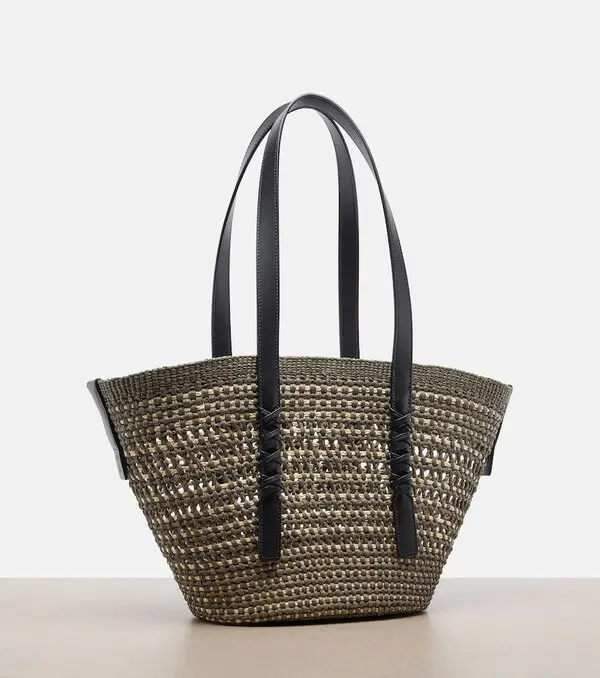 Loewe Braid Medium Basket Bag - Green