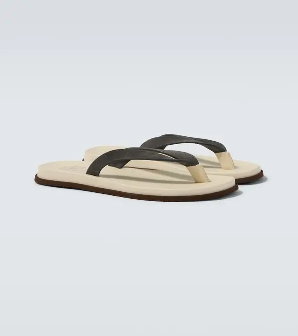 Brunello Cucinelli Suede Thong Sandals
