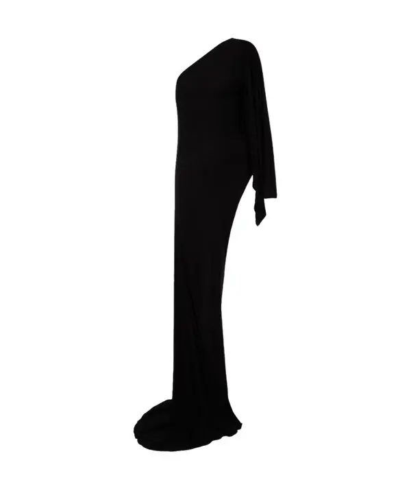 Gucci Asymmetric Jersey Maxi Dress - Black