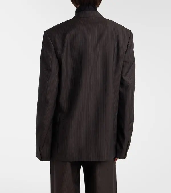 Gucci Pinstripe Wool And Mohair Double-breasted Blazer