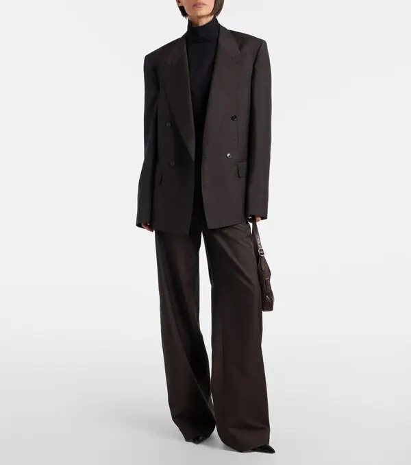 Gucci Pinstripe Wool And Mohair Double-breasted Blazer