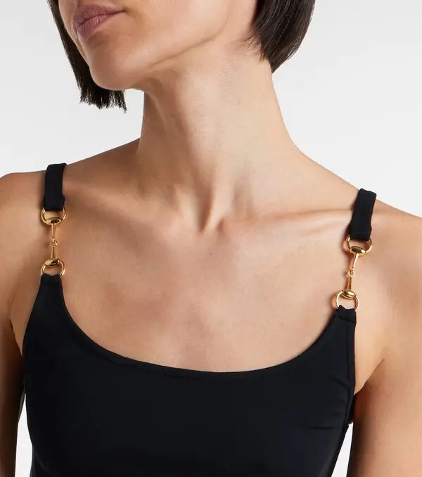 Gucci Horsebit Crêpe Jersey Tank Top - Black