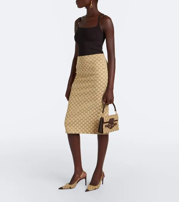 Gucci Horsebit Crêpe Jersey Tank Top - Brown