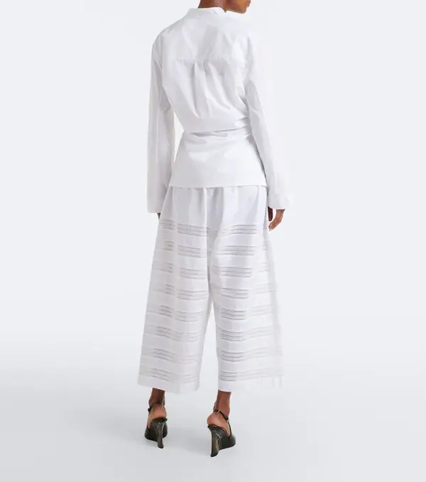 Alaïa Cotton Poplin Wide-leg Culottes