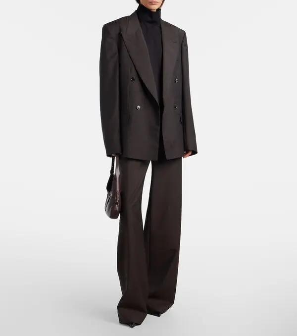 Gucci Pinstriped Wool And Mohair Wide-leg Pants