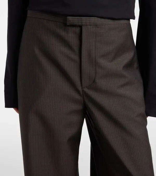 Gucci Pinstriped Wool And Mohair Wide-leg Pants