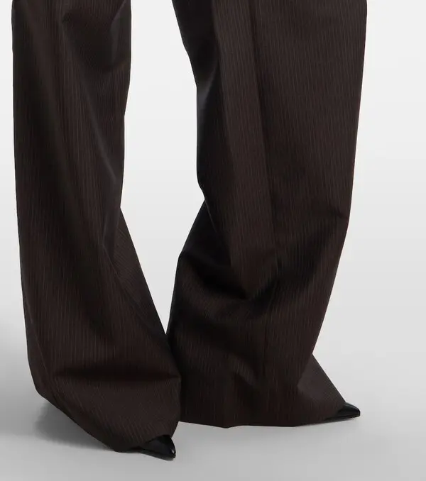 Gucci Pinstriped Wool And Mohair Wide-leg Pants