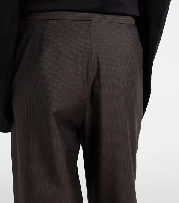 Gucci Pinstriped Wool And Mohair Wide-leg Pants