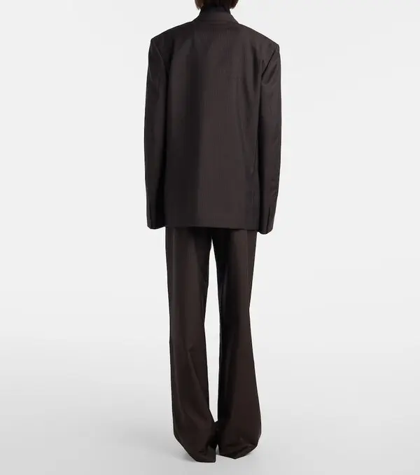 Gucci Pinstriped Wool And Mohair Wide-leg Pants