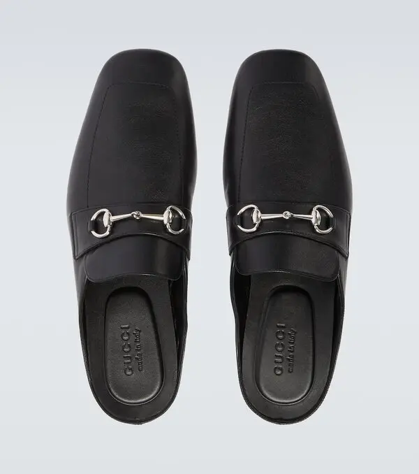 Gucci Horsebit Leather Mules
