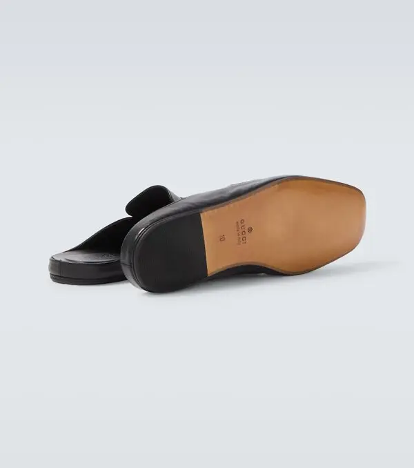 Gucci Horsebit Leather Mules
